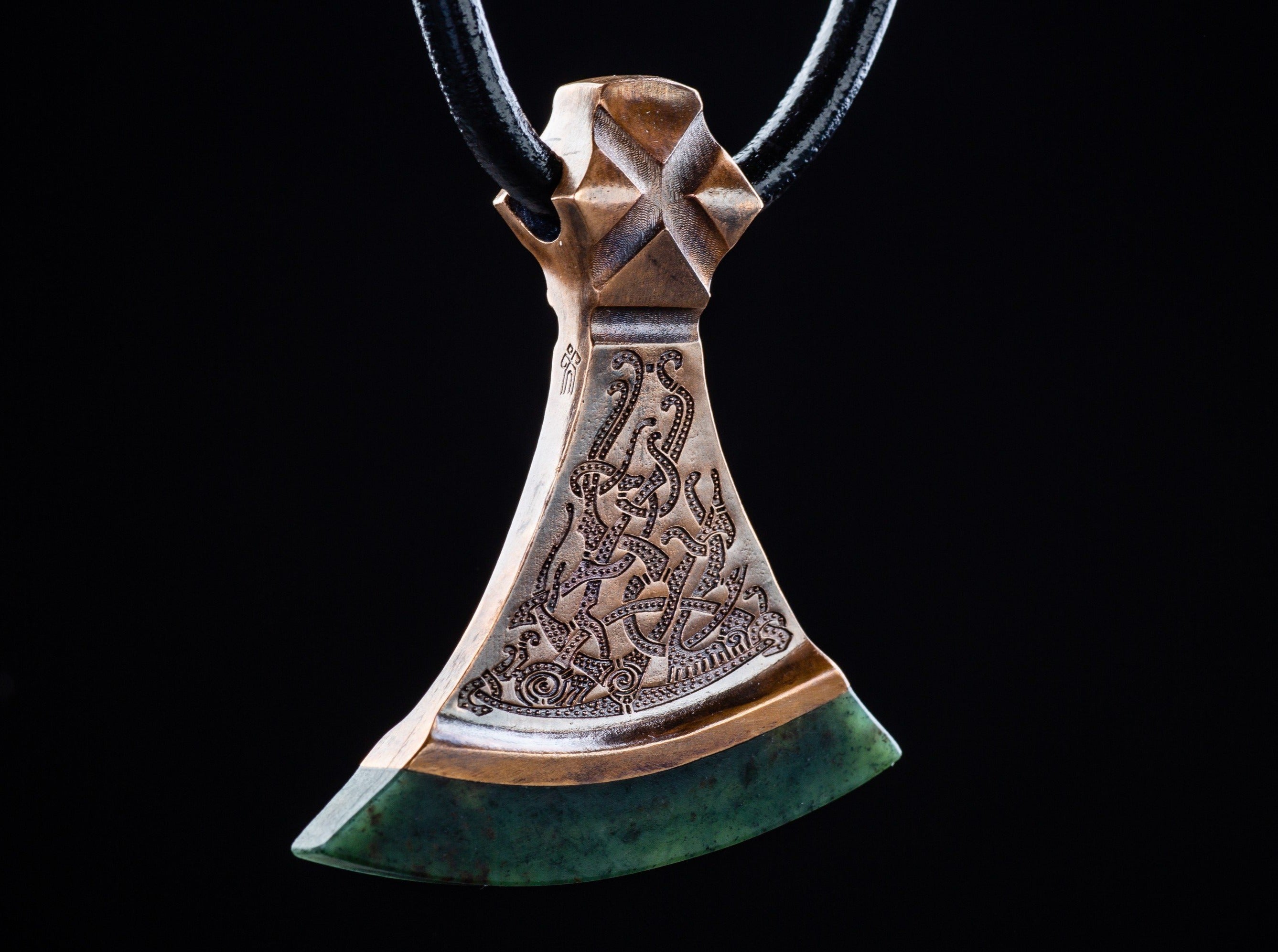 Mammen Style Axe Necklace with Nephrite Jade Blade – Yachur
