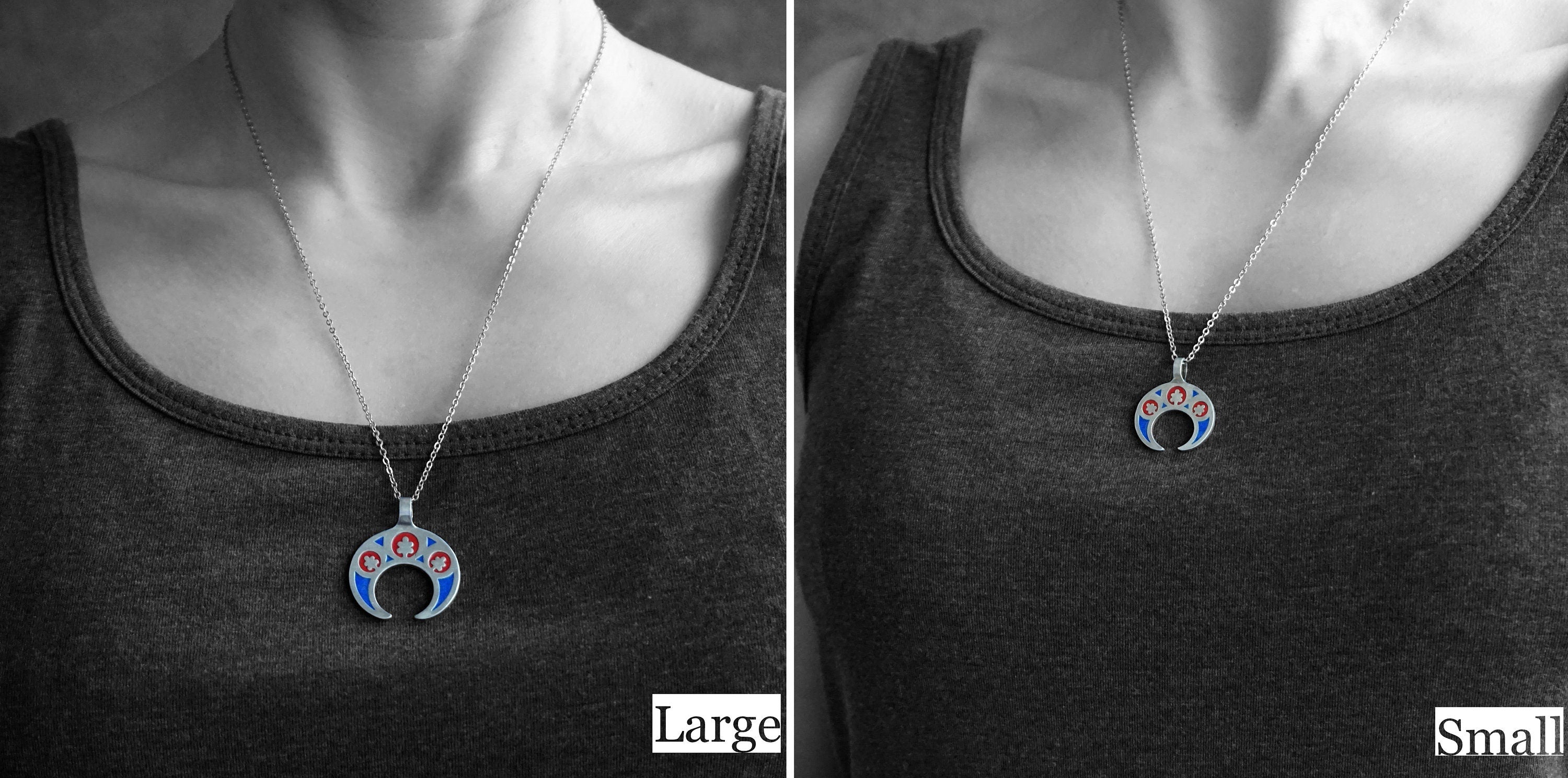 Replica of a Slavic Lunula amulet // 2 sizes // personalized colors ...