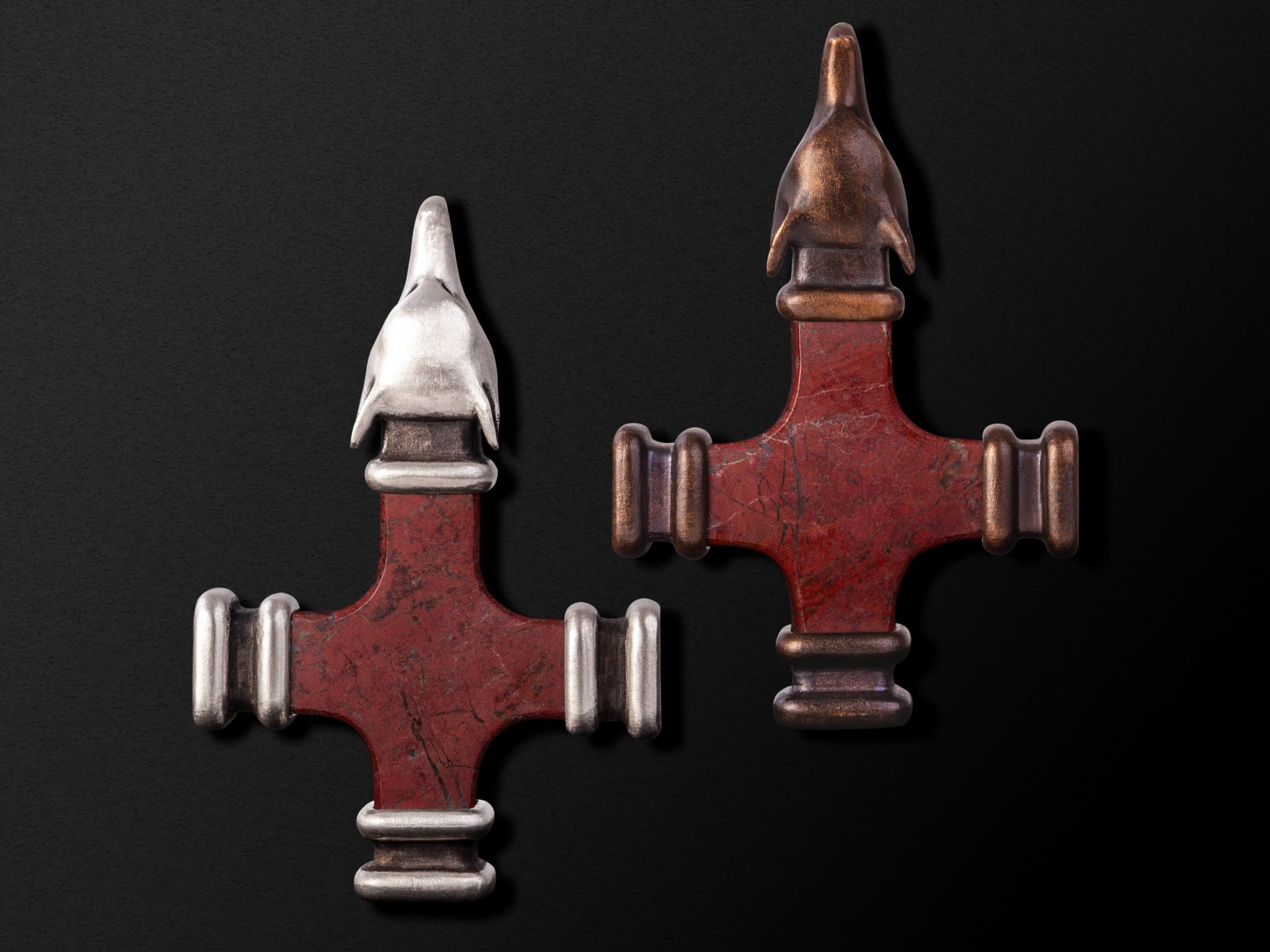 Thor's Hammer Cross. Red Jasper – Yachur